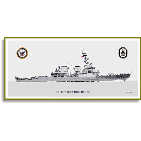 USS Donald Cook DDG 75 Print - Destroyers A-F - PriorService.com