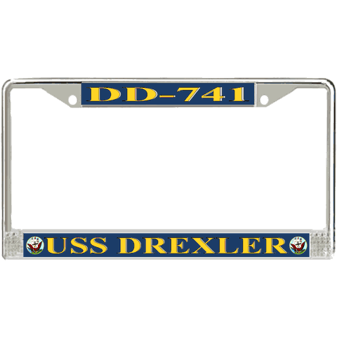 USS Drexler DD-741 License Plate Frame - Allen M. Sumner Class ...