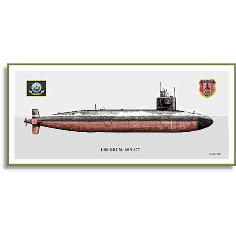 USS Drum SSN-677 Print - Submarines A-F - PriorService.com