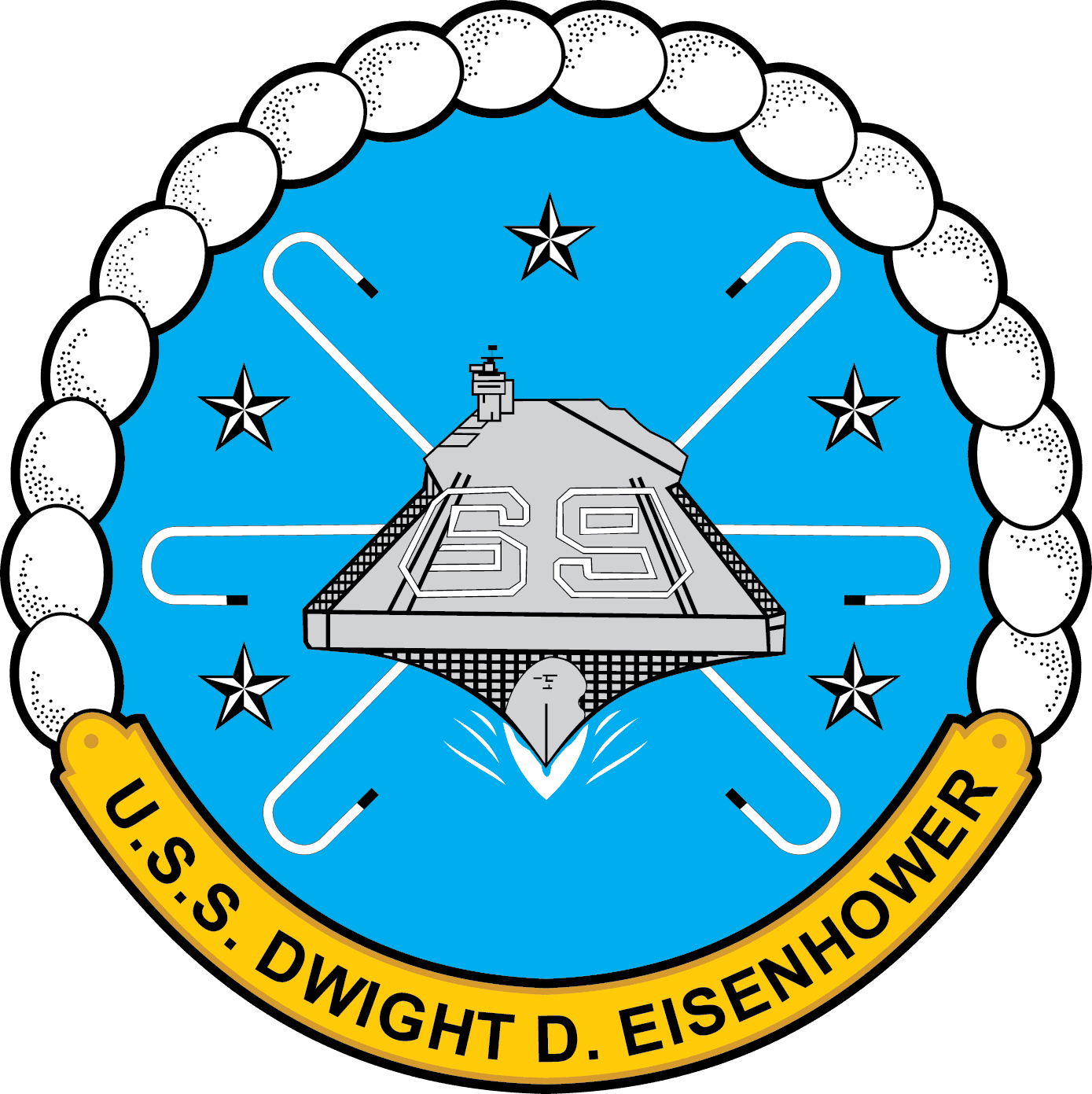 USS Dwight D. Eisenhower CVN-69 Crest Decal - New US Navy Aircraft ...