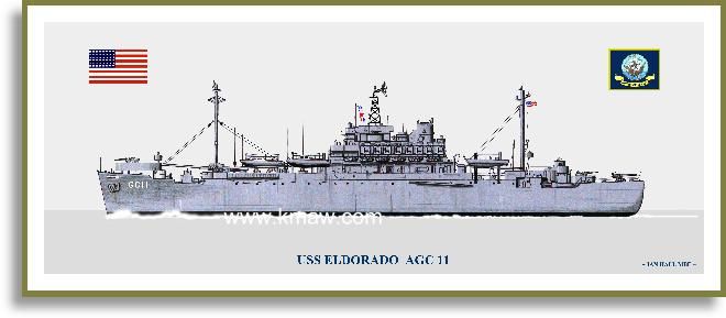 USS Eldorado AGC-11 Print - Amphibious A-F - PriorService.com