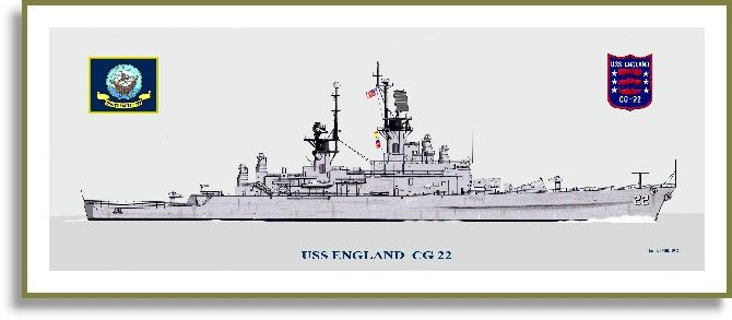 USS England CG-22 Print - Cruisers A-F - PriorService.com