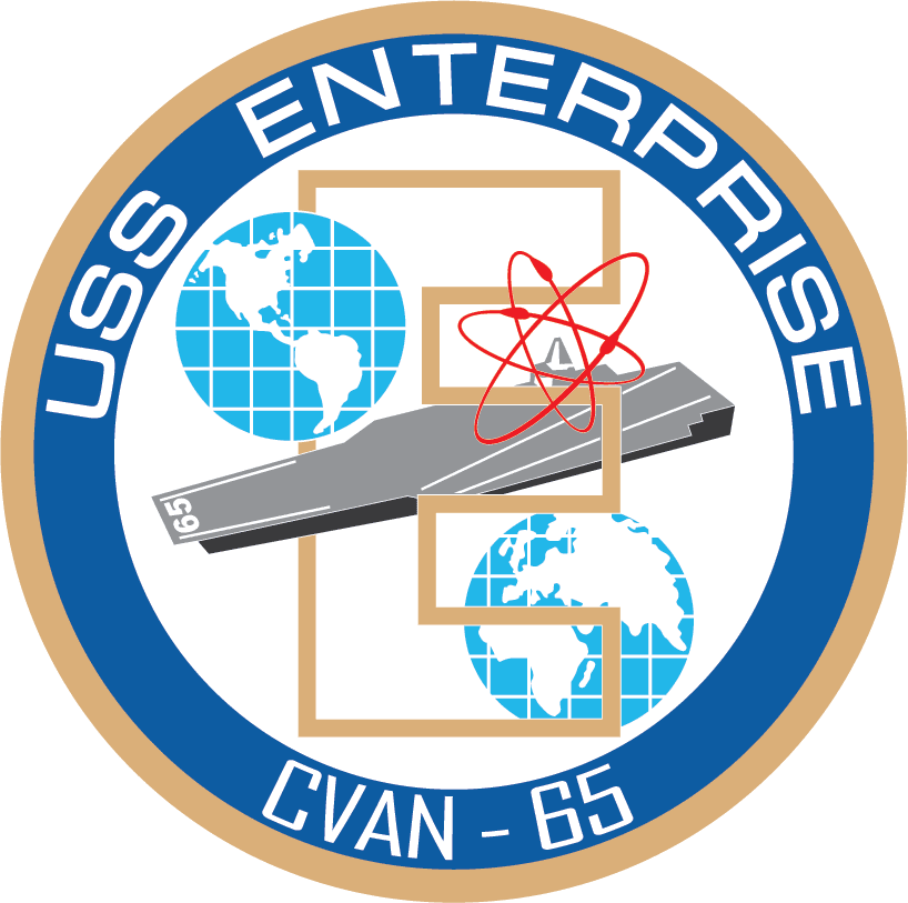 USS Enterprise CVAN-65 Crest Decal - New US Navy Aircraft Carrier Crest ...