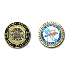 US Navy Aircraft Carrier Vietnam Service Challenge Coins , Military ...