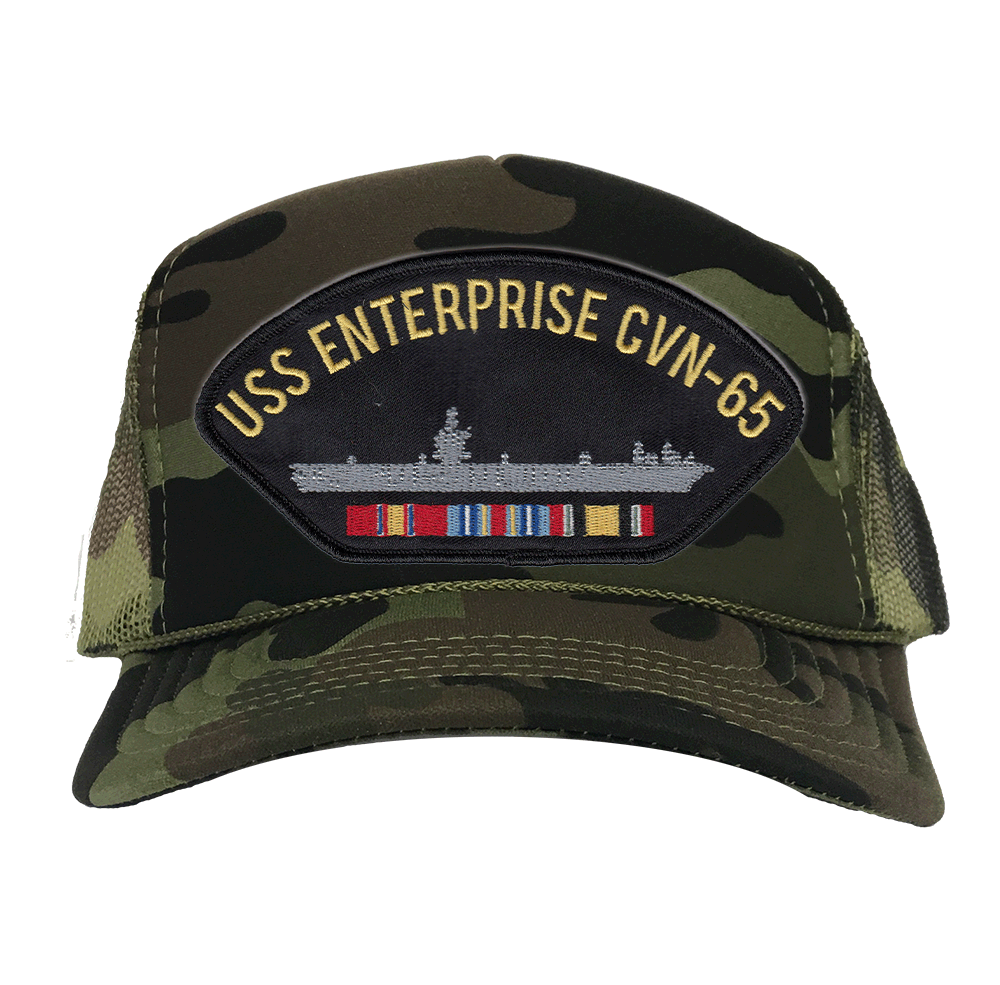 USS Enterprise CVN-65 Afghanistan Camo Mesh Cap Cap - US Navy Aircraft ...