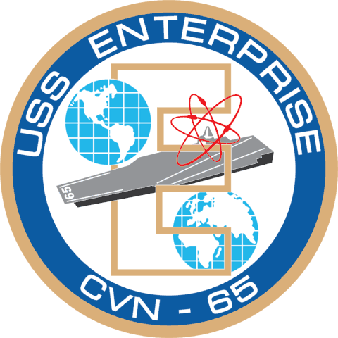 USS Enterprise CVN-65 Crest Decal - New US Navy Aircraft Carrier Crest ...