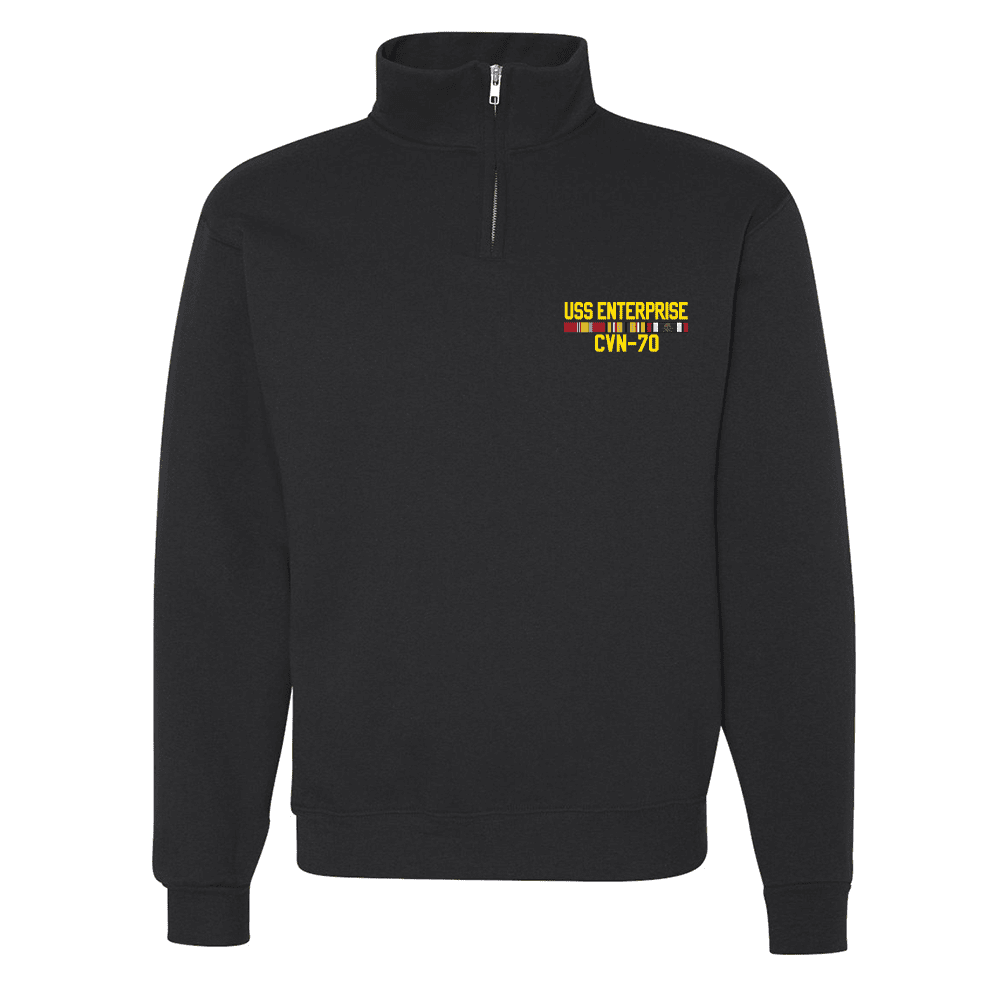 USS Enterprise CVN-65 Desert Storm Ribbon Quarter-Zip Sweatshirt ...