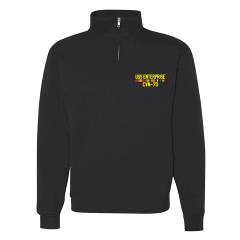 USS Enterprise CVN-65 Desert Storm Ribbon Quarter-Zip Sweatshirt ...