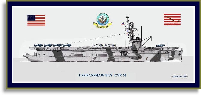 USS Fanshawe Bay CVE-70 Print - Aircraft Carriers A-F - PriorService.com