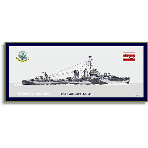 USS Farragut DD-348 Print - Destroyers A-F - PriorService.com