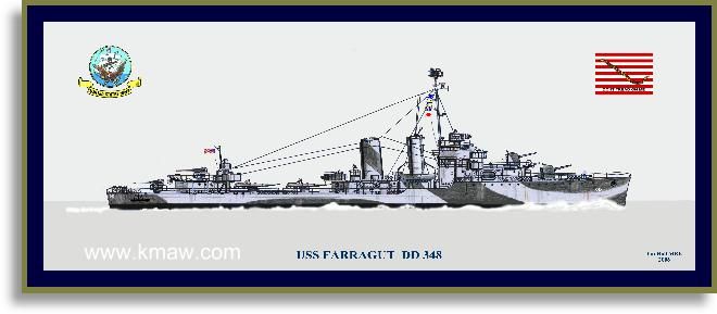 USS Farragut DD-348 Print - Destroyers A-F - PriorService.com