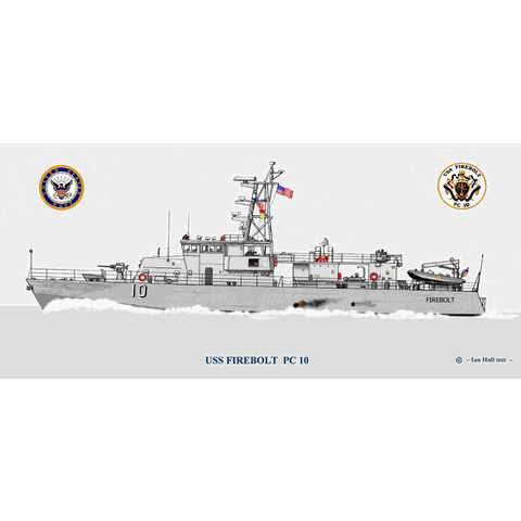USS Firebolt PC-10 Print - Other Ships A-F - PriorService.com