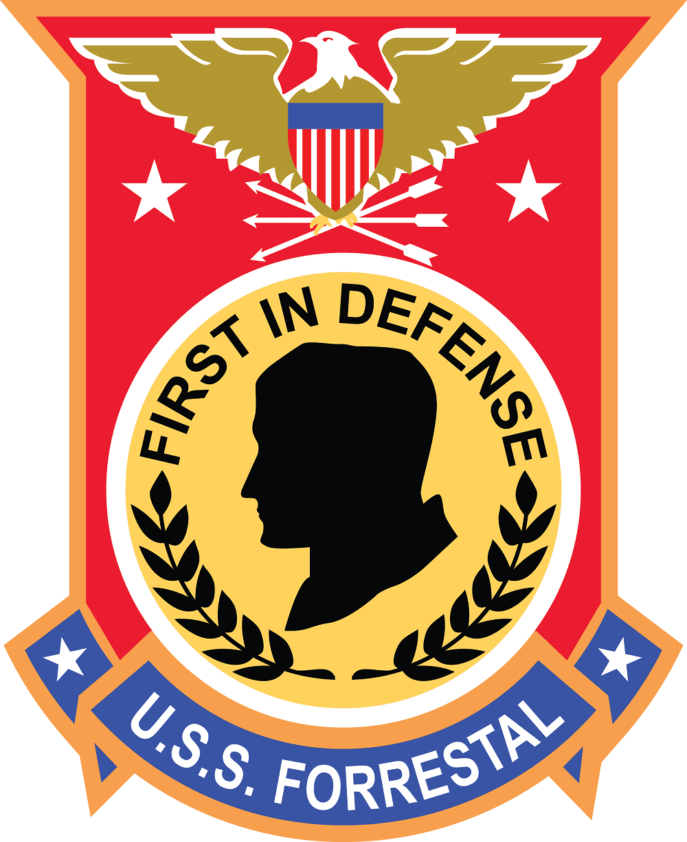 USS Forrestal CV-59 Crest Decal - New US Navy Aircraft Carrier Crest ...