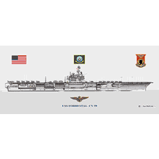 USS Forrestal CV-59 Patch - USS Forrestal CV-59 - PriorService.com