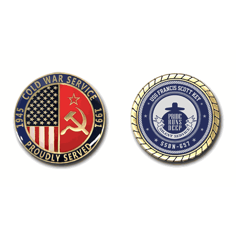 USS Francis Scott Key SSBN-657 Cold War Service Challenge Coin - US ...