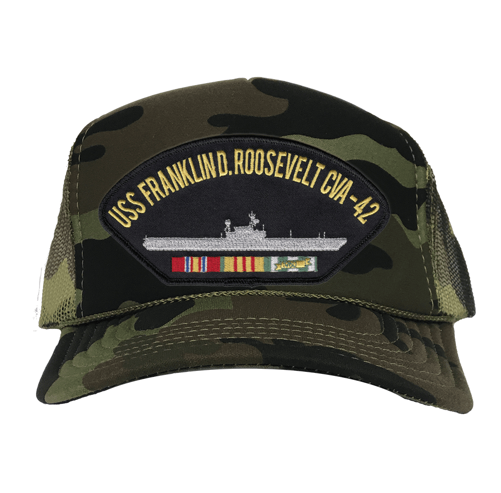 USS Franklin D. Roosevelt CVA-42 Vietnam Camo Mesh Ball Cap - US Navy ...