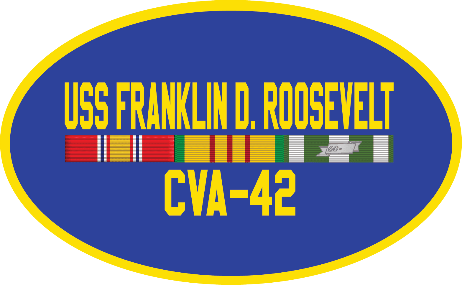 USS Franklin D. Roosevelt CVA-42 With Vietnam Service Decal - US Navy ...