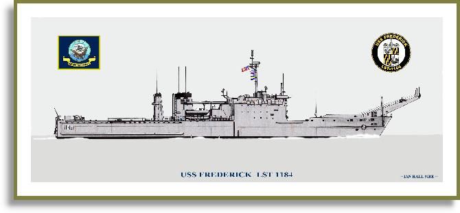 USS Frederick LST-1184 Print - Amphibious A-F - PriorService.com