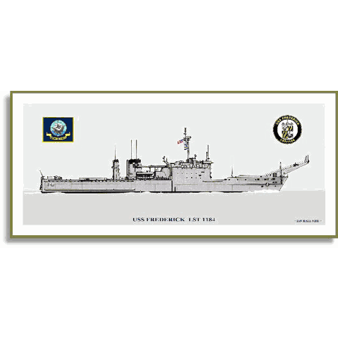 USS Frederick LST-1184 Print - Amphibious A-F - PriorService.com