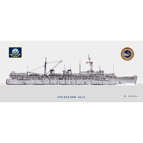 USS Fulton AS-11 Print - Other Ship Prints - PriorService.com