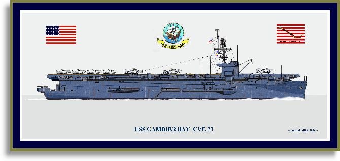 USS Gambier Bay CVE-73 Print - Aircraft Carriers G-M - PriorService.com