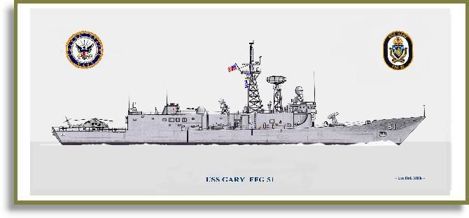 USS Gary FFG 51 Print - Frigates G-M - PriorService.com