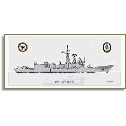 USS Gary FFG 51 Print - Frigates G-M - PriorService.com