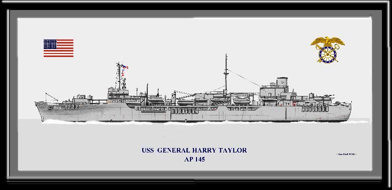 USS General Harry Taylor AP 145 Print - NEW Ship Prints - PriorService.com