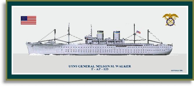 USS General Neslon M. Walker T-AP-125 Print - Other Ships G-M ...