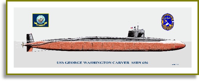USS George Washington Carver SSBN-656 Print - Submarines G-M ...