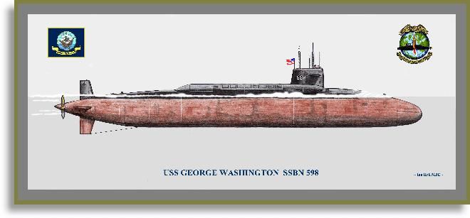 USS George Washington SSBN-598 Print - Submarines G-M - PriorService.com