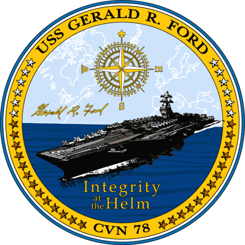 USS Gerald R. Ford CVN-78 Crest Decal - New US Navy Aircraft Carrier ...