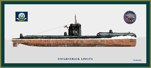 USS Grayback LPSS-574 Ship Print - Submarines G-M - PriorService.com