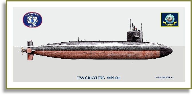 USS Grayling SSN-646 Print - Submarines G-M - PriorService.com