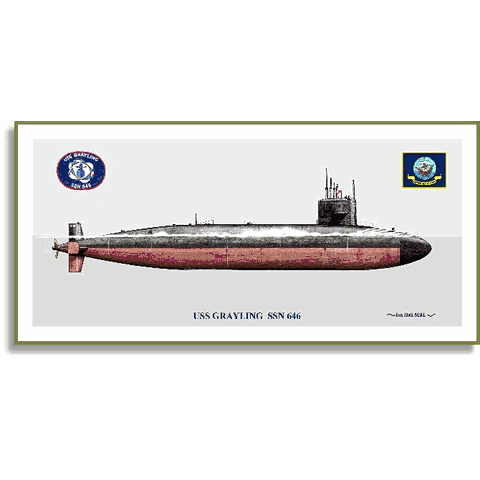 USS Grayling SSN-646 Print - Submarines G-M - PriorService.com