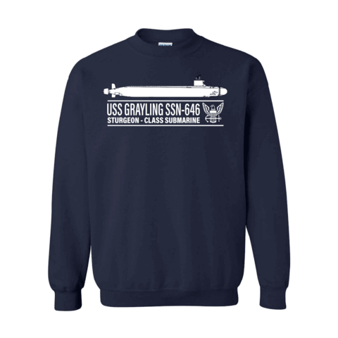 USS Grayling SSN-646 Sweatshirt - New Submarine Carrier Sweatshirts ...