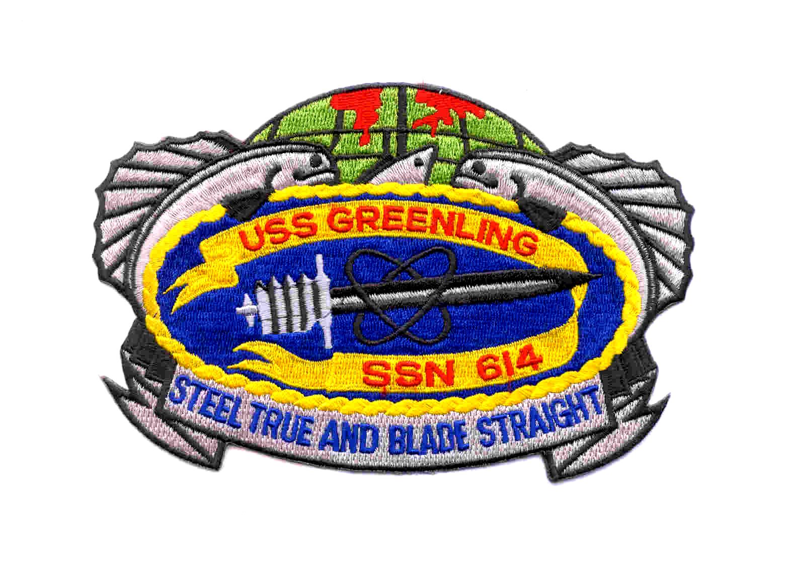 USS Greenling SSN-614 Patch - Submarines 600-699 - PriorService.com