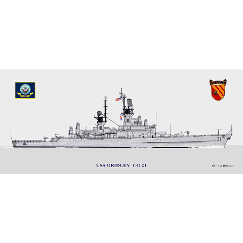 USS Gridley CG-21 Print - Cruisers G-M - PriorService.com