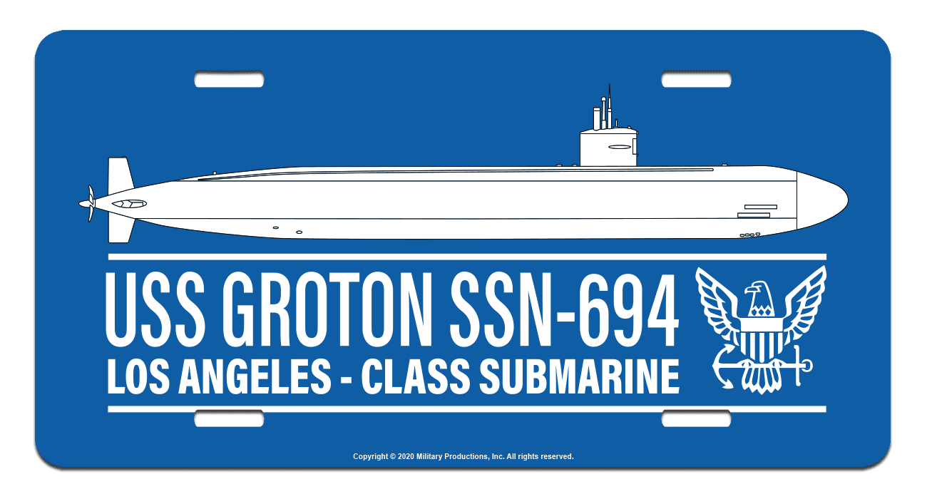 USS Groton SSN-694 License Plate - US Navy Submarine License Plates ...