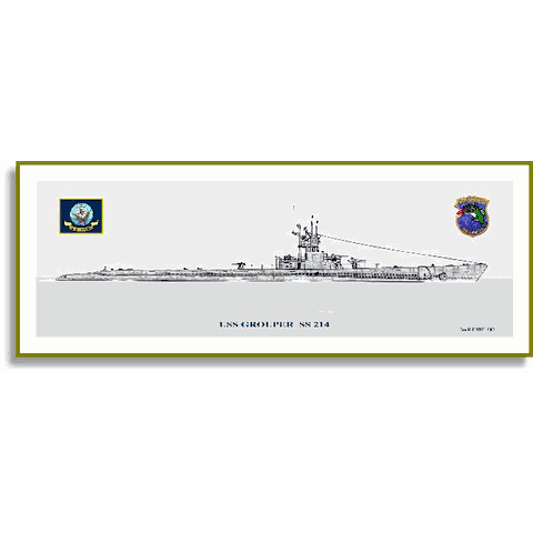 USS Grouper SS-214 Print - Submarines G-M - PriorService.com