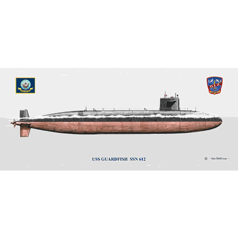 USS Guardfish SSN-612 Print - Submarines G-M - PriorService.com