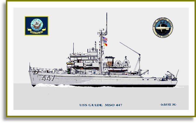 USS Guide MSO-447 Print - Minesweeper Prints - PriorService.com