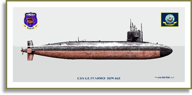 USS Guitarro SSN-665 Print - Submarines G-M - PriorService.com