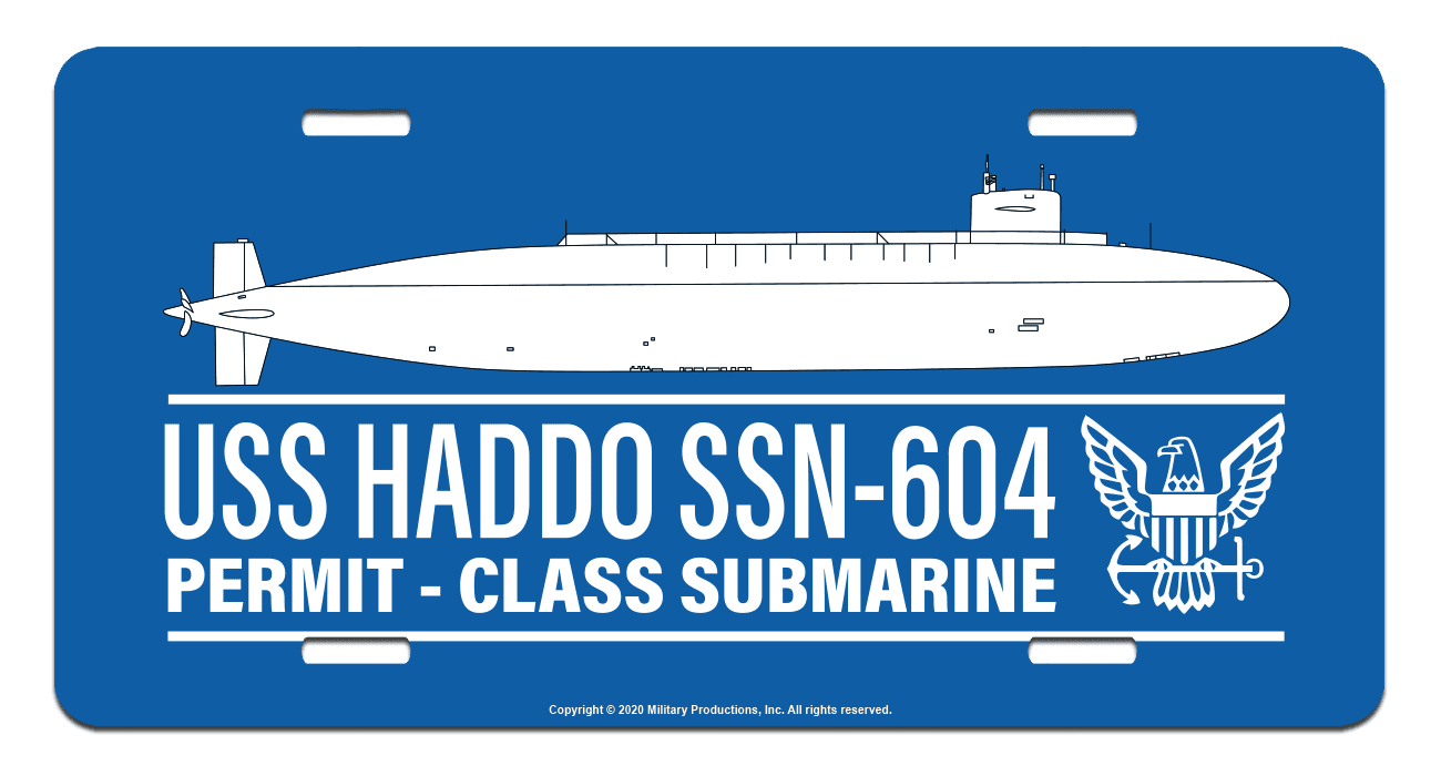 USS Haddo SSN-604 License Plate - US Navy Submarine License Plates ...