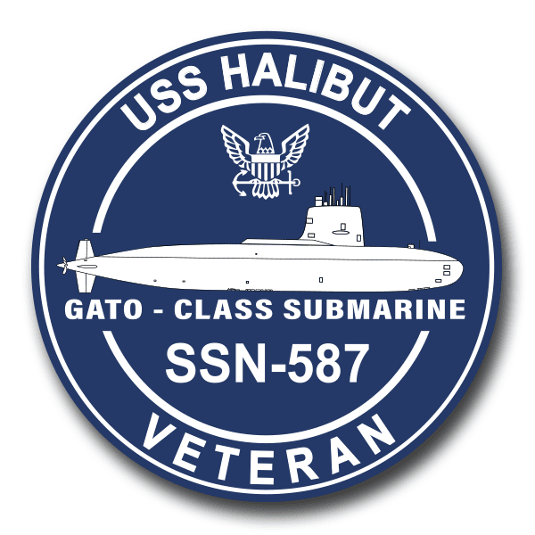 USS Halibut SSN-587 Silhouette Veteran Decal - US Navy Submarine ...