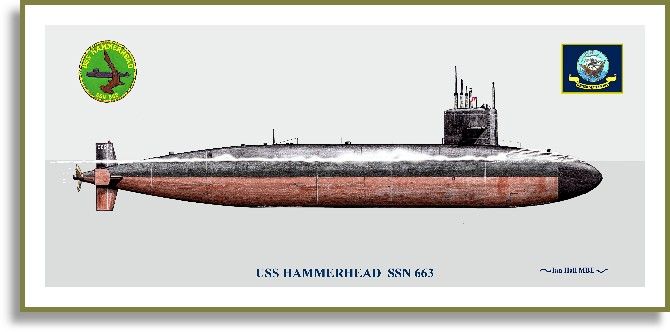 USS Hammerhead SSN-663 Print - Submarines G-M - PriorService.com