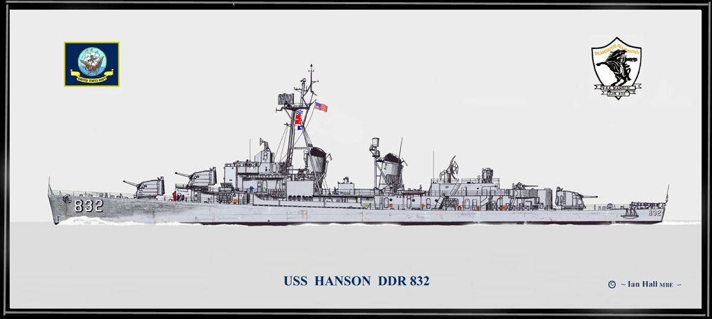 USS Hanson DDR-832 Print - Destroyer Prints - PriorService.com