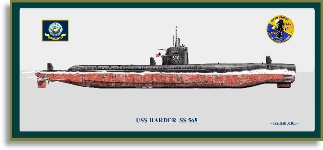 USS Harder SS-568 Print - Submarines G-M - PriorService.com