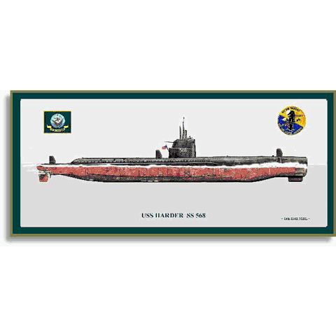 USS Harder SS-568 Print - Submarines G-M - PriorService.com