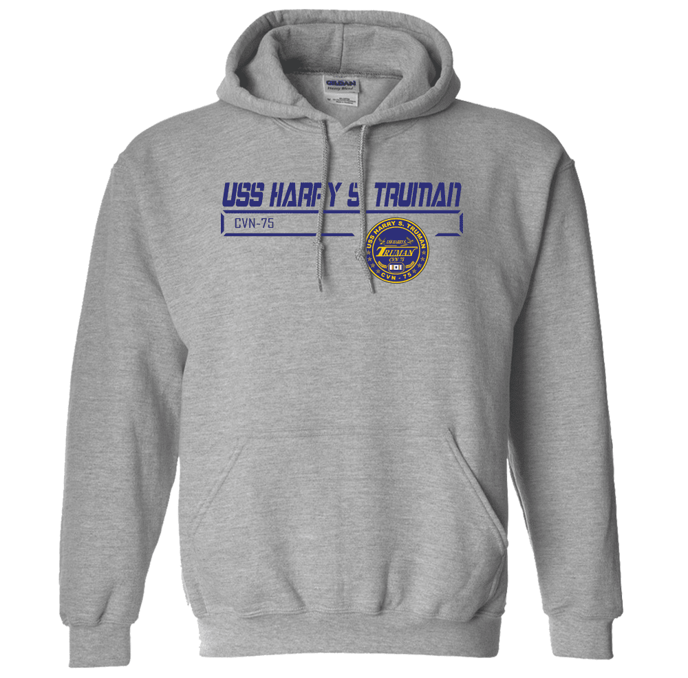 USS Harry S. Truman CVN-75 Crest Hooded Sweatshirt - New US Navy ...